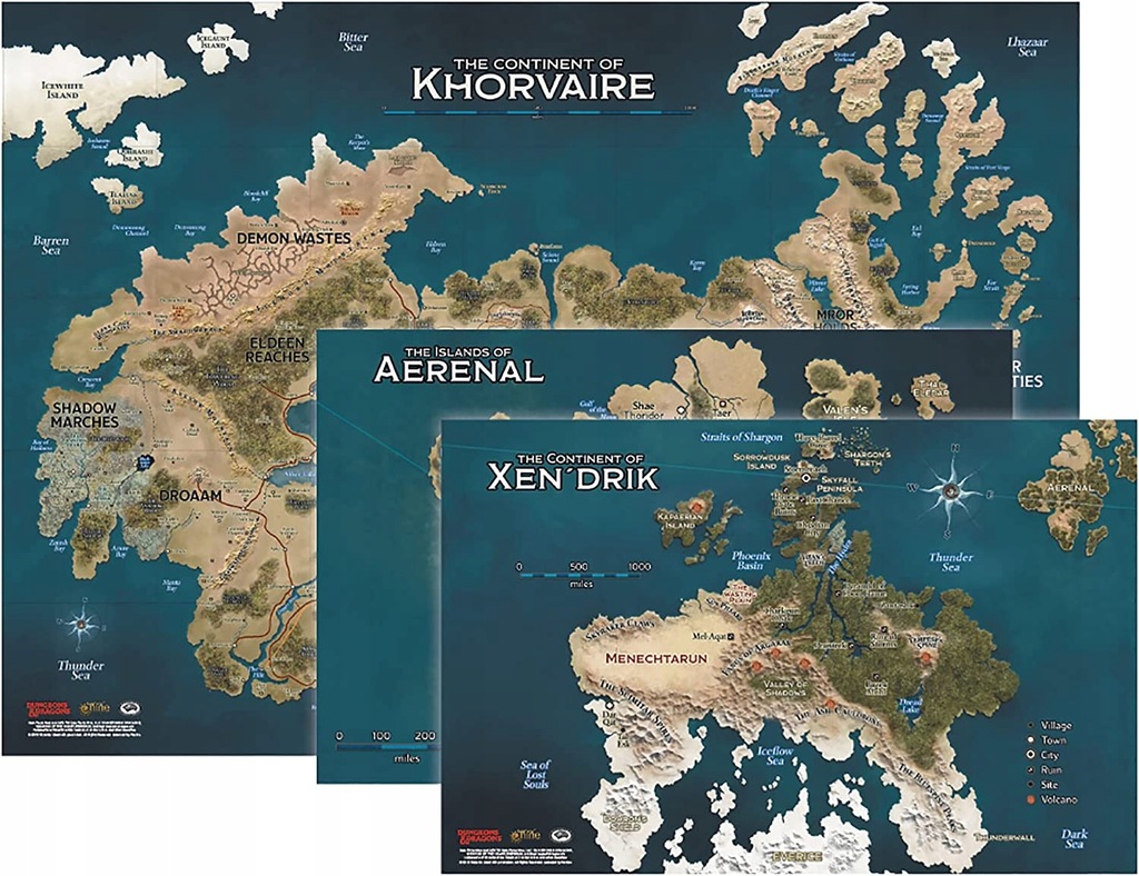 ZESTAW 3 MAP DND RISING FROM THE LAST WAR EBERRON - 12919214383 ...