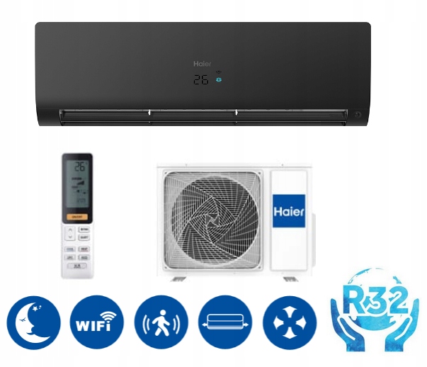 Klimatyzator Haier FLEXIS Plus Black Matt 3,5kW - 9451296012 - oficjalne archiwum Allegro