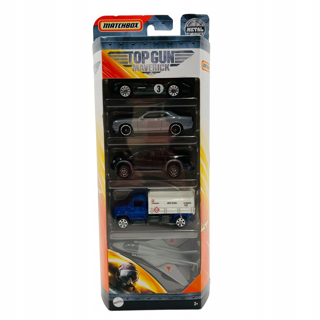 Matchbox Zestaw 4 aut resorak TOP GUN + Samolot - 13004872012 ...