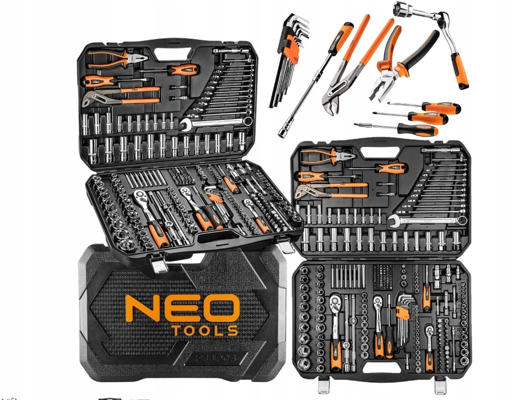 Zestaw kluczy nasadowych NEO Tools 08-681 233 el. - 12260100018 - oficjalne archiwum Allegro