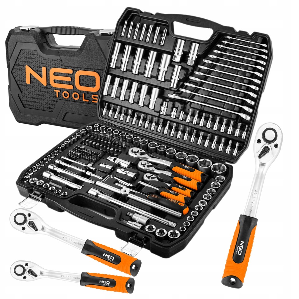 NEO KLUCZE NASADOWE 1/4 3/8 1/2 ZESTAW 216 ELEM. - 12246499996 - oficjalne archiwum Allegro