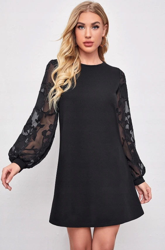 SHEIN SUKIENKA KOKTAJLOWA PROSTA CZARNA 44 V3A - 14468065444 - oficjalne archiwum Allegro