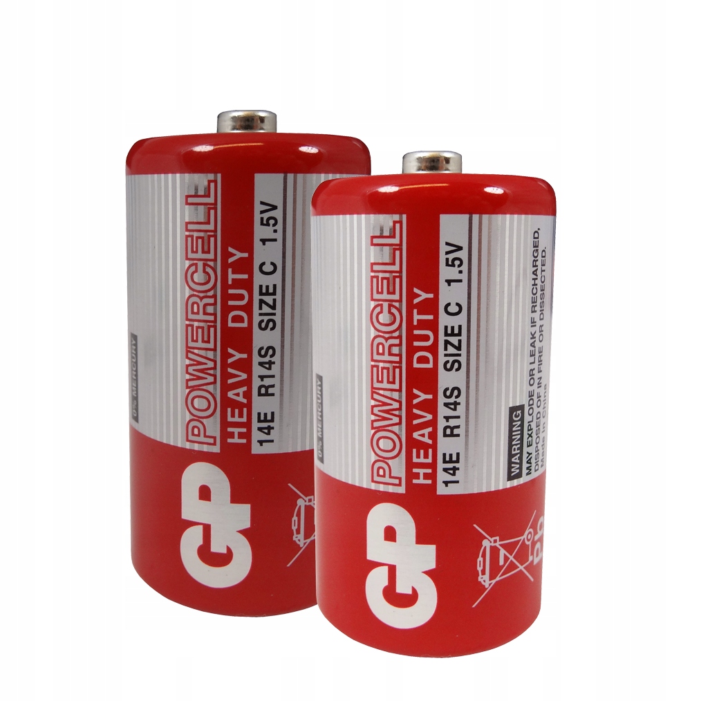 2x Bateria GP POWERCELL R14 C cynkowa węglowa 1,5V - 10837015066 ...