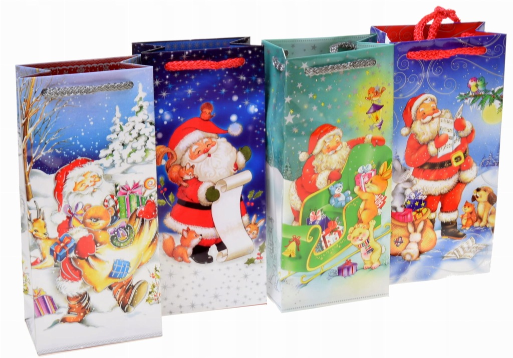 Torebki prezentowe świąteczne laminowane 22cm 10sz - 11293546495 - oficjalne archiwum Allegro