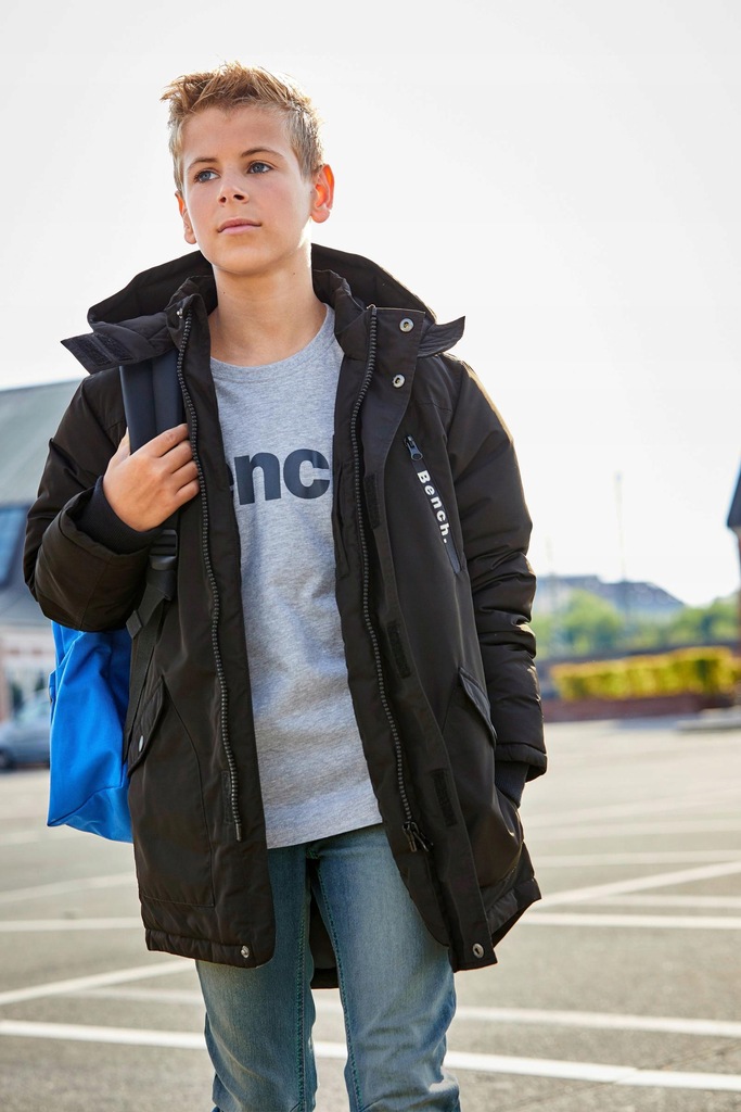 BENCH CZARNA KURTKA PARKA KAPTUREM CHŁOPIĘCA 182 - 14595908568 ...