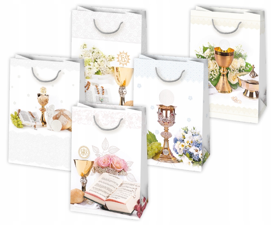 Torebka Torba ozdobne na I Komunię Świętą T9 DUŻA - 11917560598 - oficjalne archiwum Allegro