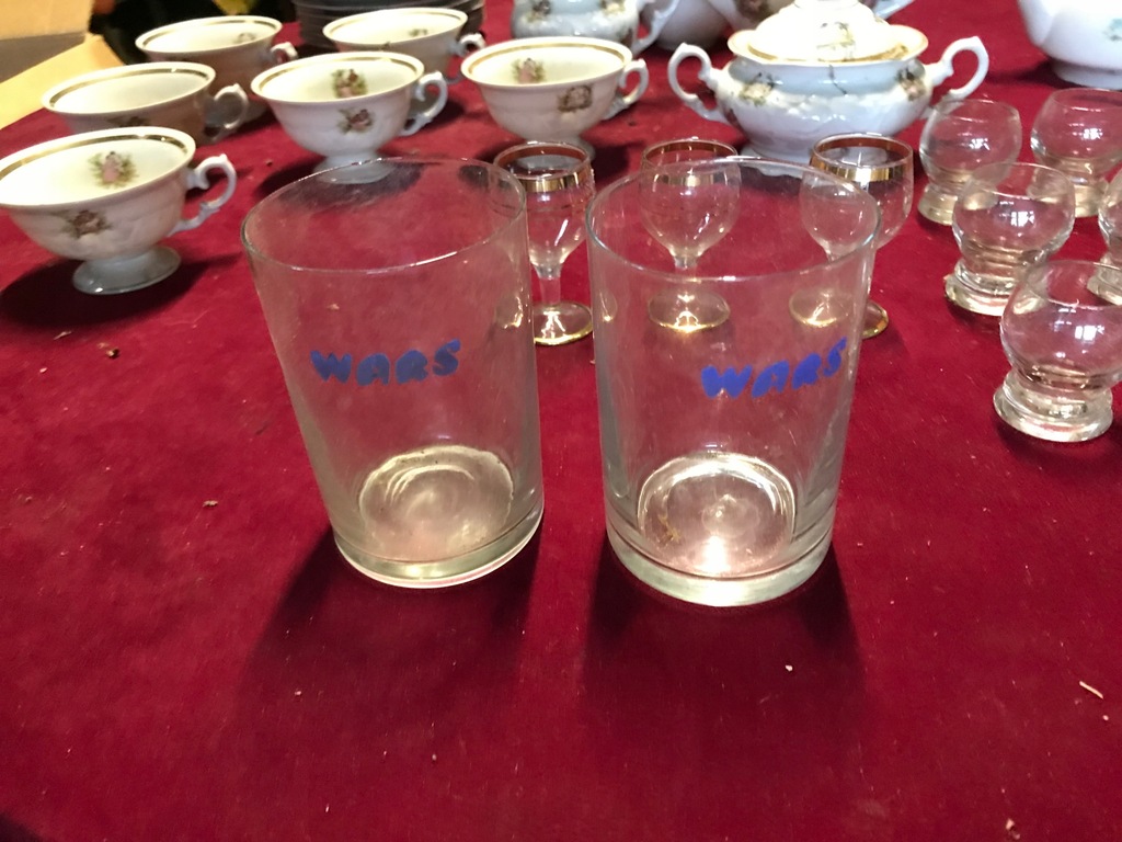 PRL szklanka szklanki WARS PKP oryginał z pociągu - 12773664358 ...