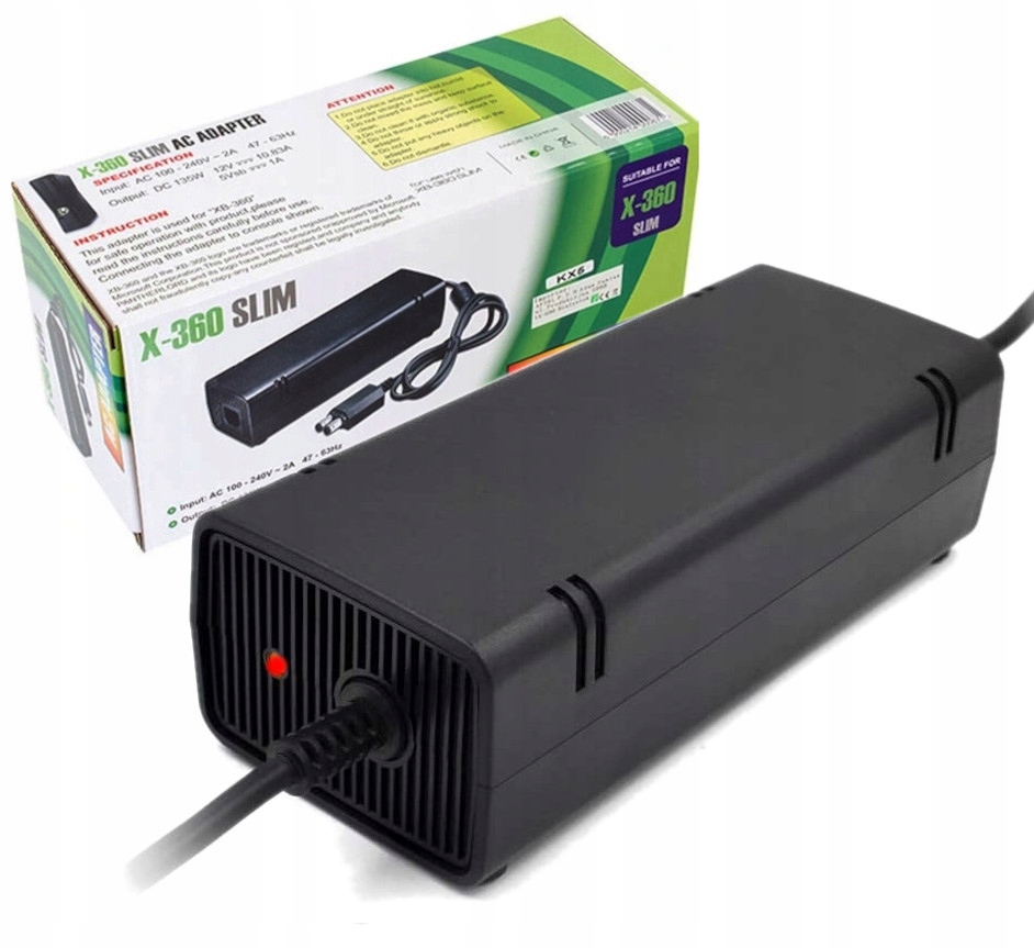 ZASILACZ KABEL DO KONSOLI MICROSOFT XBOX 360 SLIM - 11082268119 ...
