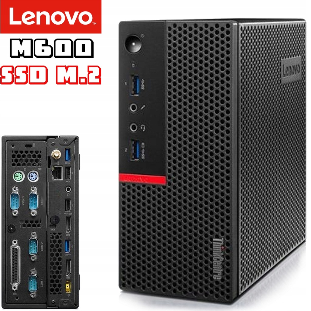 mini PC Lenovo M600 Intel 4GB 256GB SSD M.2 W10 DP - 12373733910 - oficjalne archiwum Allegro