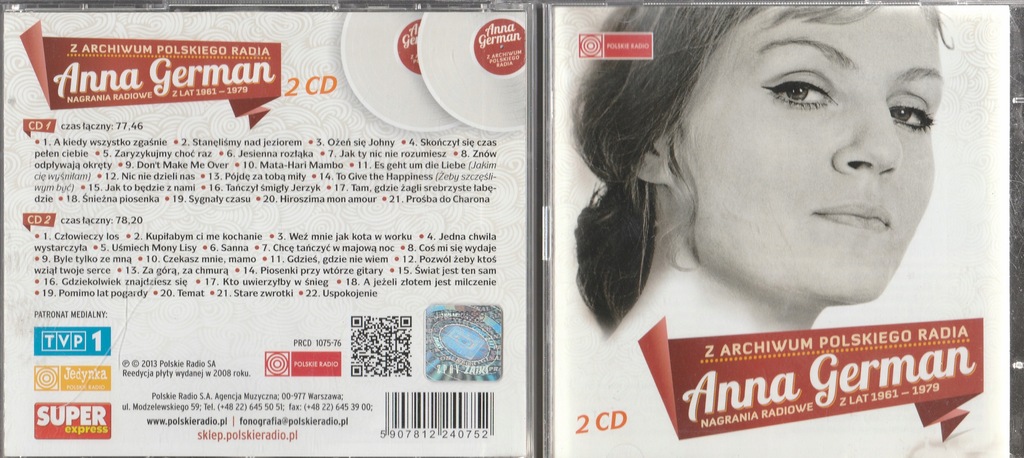 CD ANNA GERMAN - NAGRANIA RADIOWE Z LAT 1961-1979 - 12268830049 ...