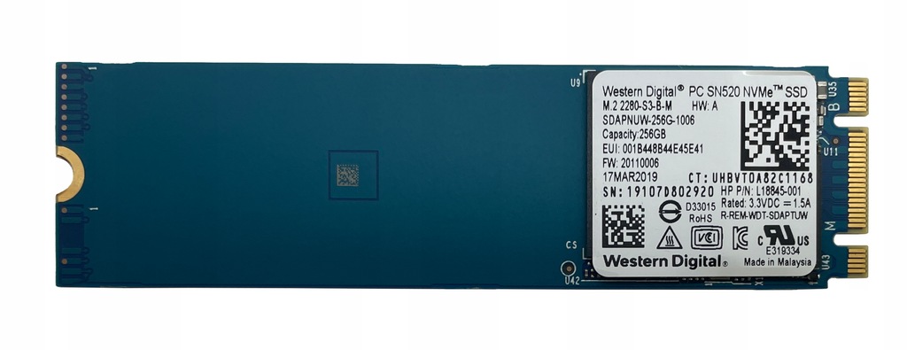 DYSK SSD WD SN520 256GB SDAPNUW-256G-1006 NVMe - 11316907362 ...