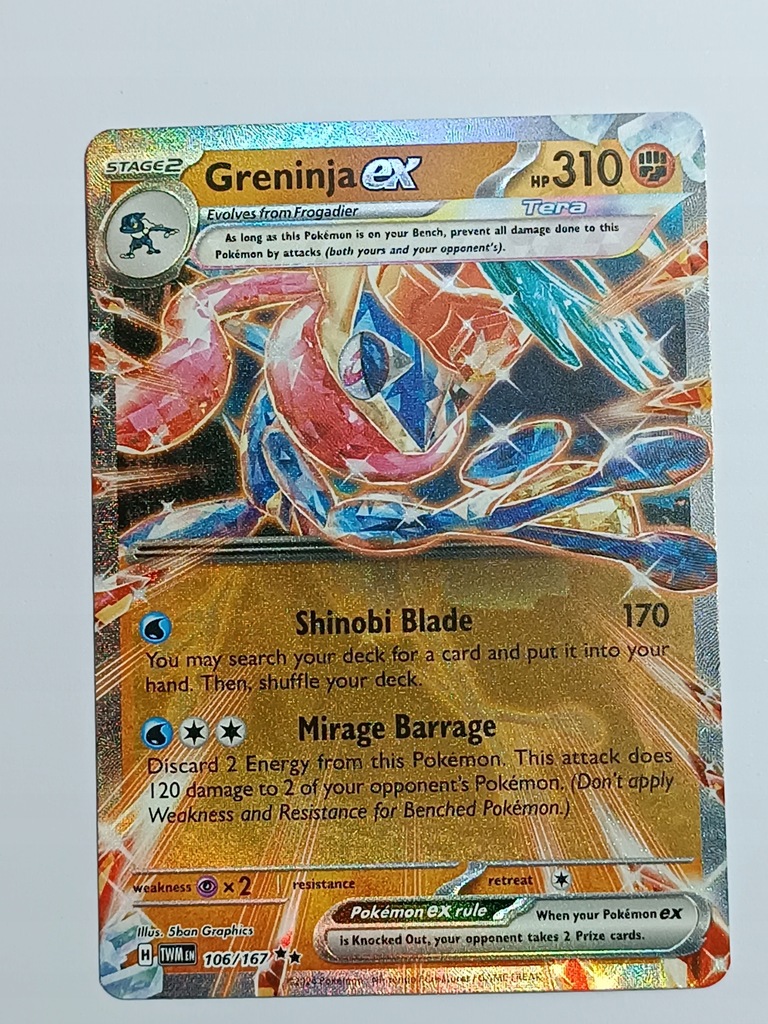 Oryginalna karta Pokemon - Greninja ex 106/167 - Twilight Masquerade - 17027478076 - oficjalne ...