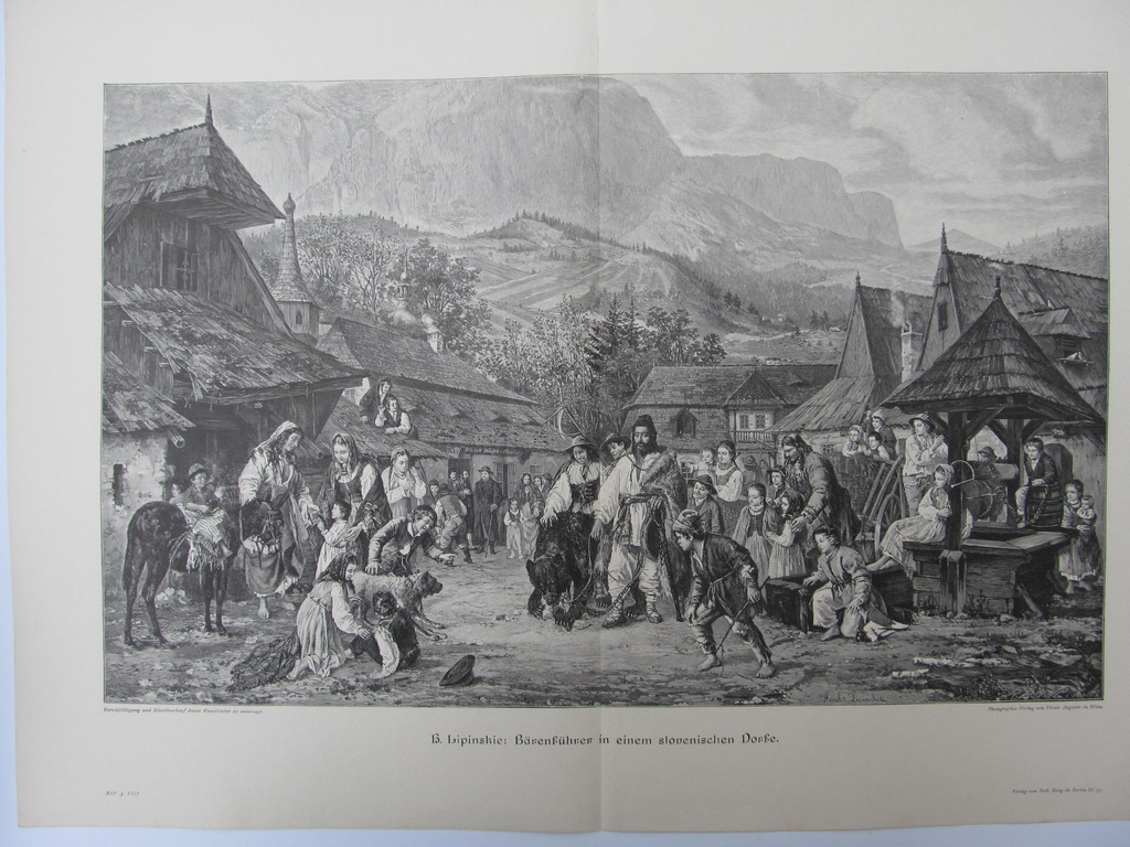 POLSKI MALARZ Lipiński TATRY CYGAN drzeworyt 1900 - 7696213799 ...