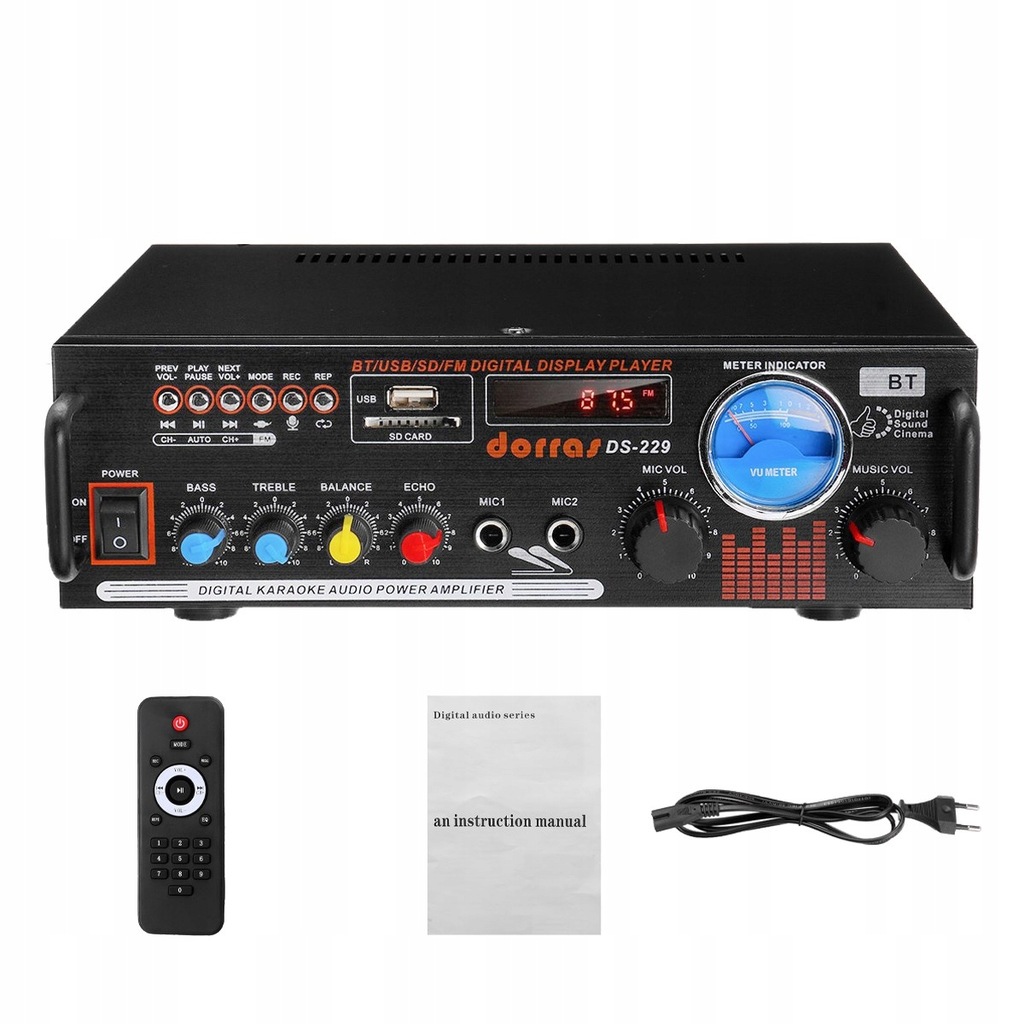 AMPLITUNER WZMACNIACZ STEREO BLUETOOTH USB FM - 11912114547 - oficjalne archiwum Allegro