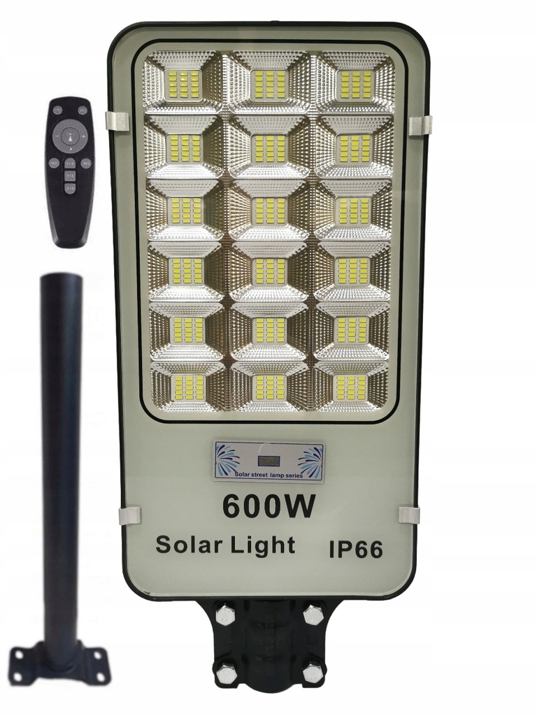 LAMPA ULICZNA LATARNIA SOLARNA LED 600W + UCHWYT - 13395318354 - oficjalne archiwum Allegro
