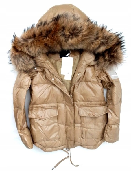 MISS FOFO Lucky Five puchowa jenot beż camel 38 M - 13029505424 ...