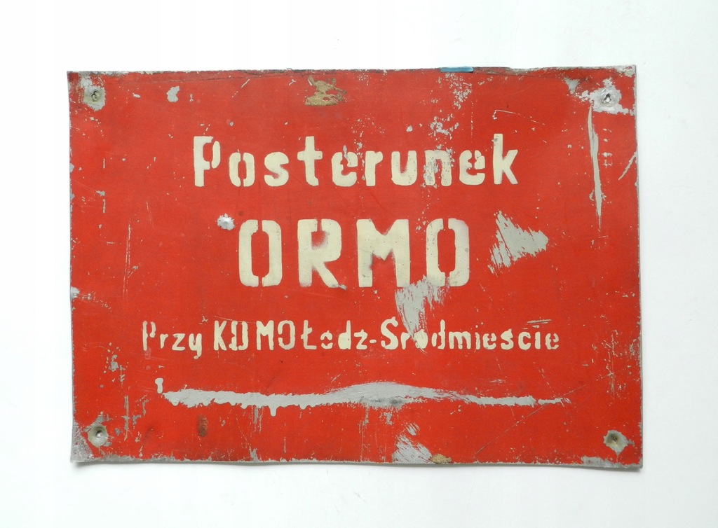 POSTERUNEK ORMO ORYGINALNA TABLICA MO MILICJA ŁÓDŹ - 13725426626 ...