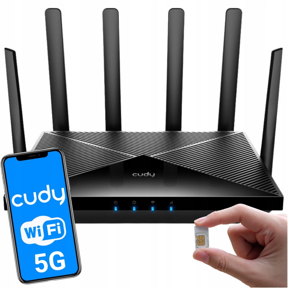 Router WiFi 6 LTE / 5G AX3000 Dual Sim CUDY P5 Mimo 4x4 OpenWRT ...