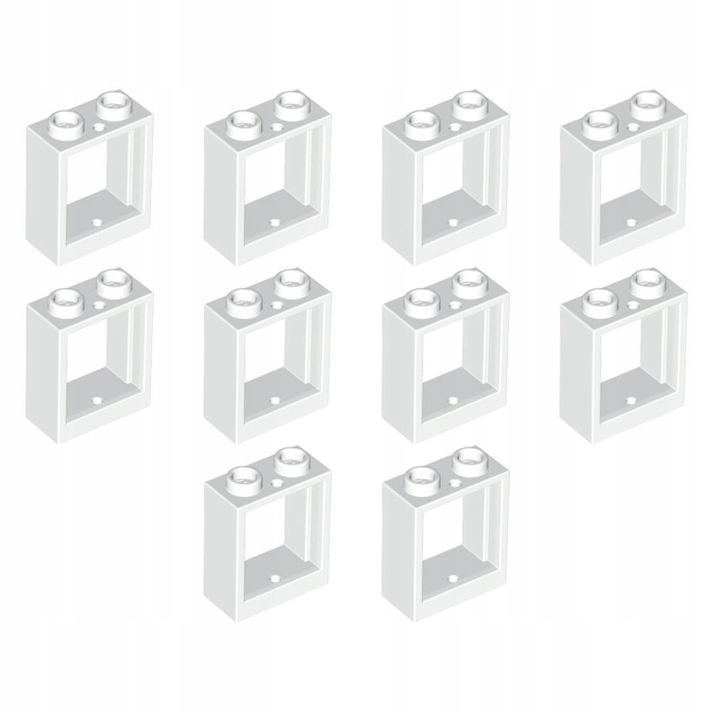 PAKIET LEGO 60592 Rama Okna 1x2x2 Biały 10szt NOWE - 14972174005 ...