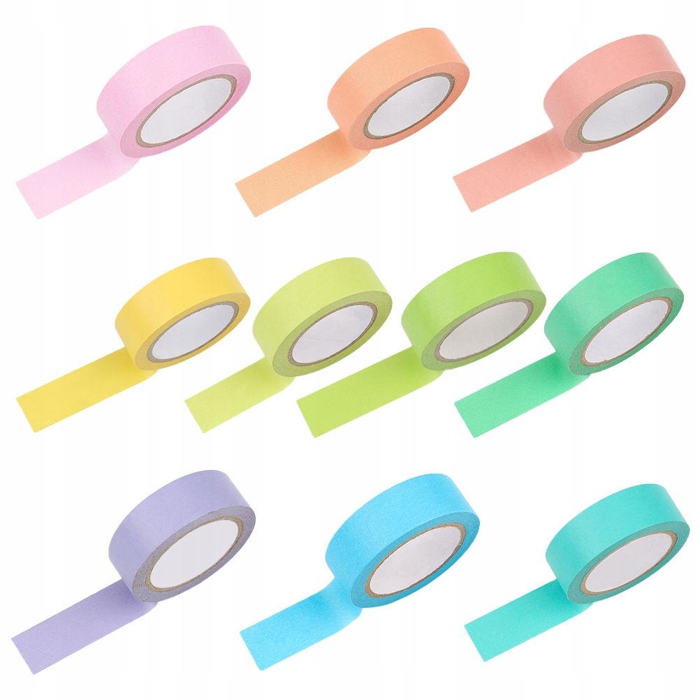 10 Rolls Tapes Colorful Paper Tapes for Home Decor - 13175139343 ...