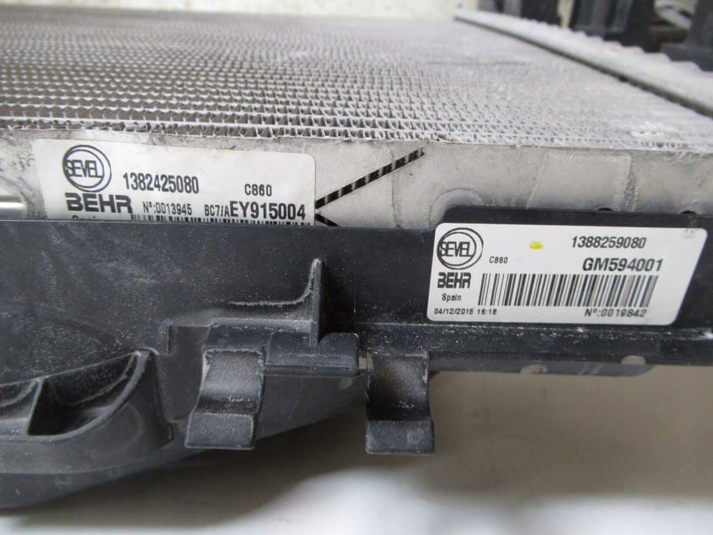 chłodnica wody wentylator FIAT DUCATO , 1382425080 - 7840598888 ...