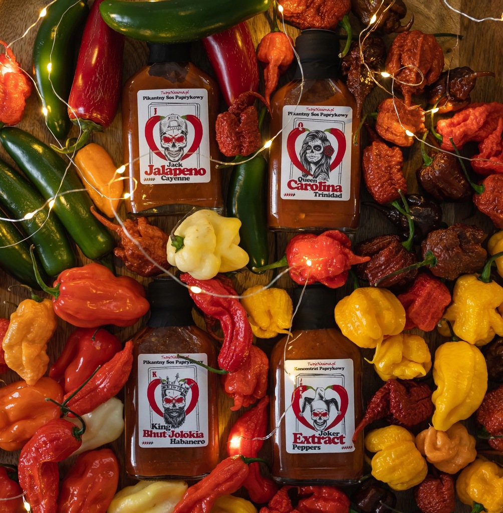Carolina Reaper Habanero prezent ostry sos 4x100ml - 12677768898 ...