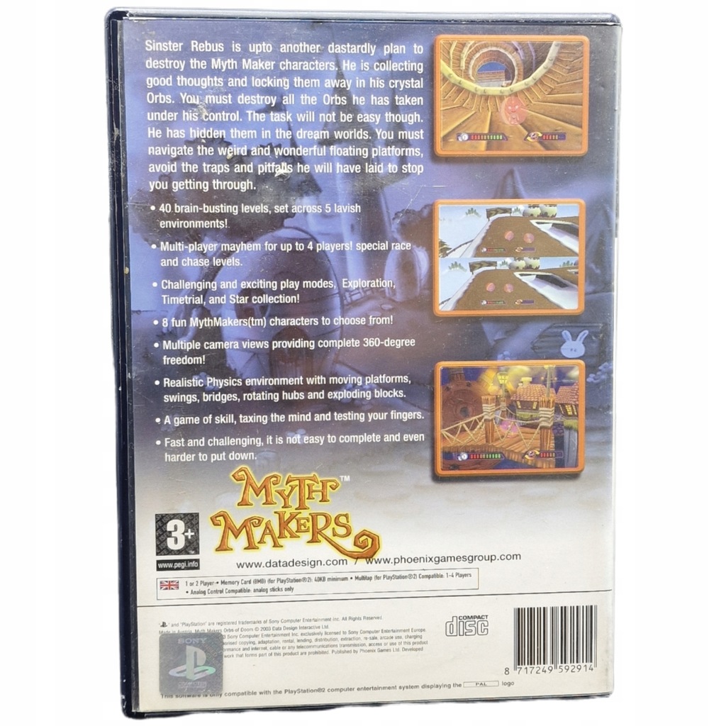 MYTH MAKERS ORBS OF DOOM Sony PlayStation 2 (PS2) - 12282806667 ...