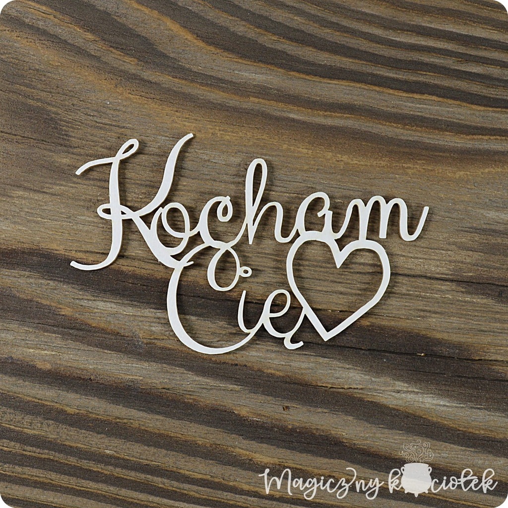 Tekturka Napis - Kocham Cię 1 - 13165097189 - oficjalne archiwum Allegro