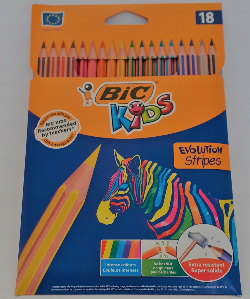 Bic Kredki Kids Evolution 18 Kolorów - 12304403280 - oficjalne archiwum Allegro