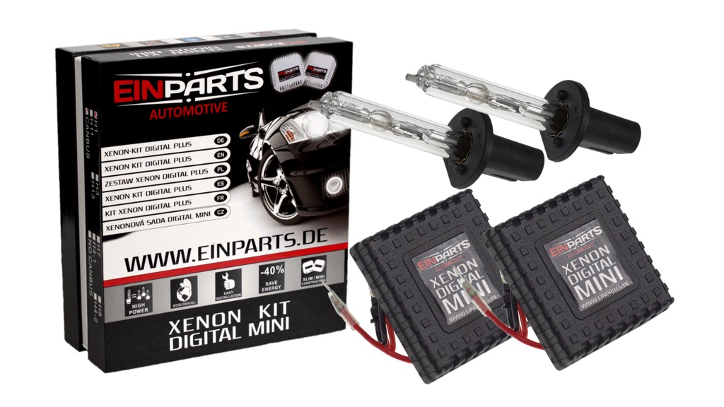 EINPARTS ZESTAW XENON XENONOWY DIGITAL H1 H7 MINI - 5785078505 - oficjalne archiwum Allegro