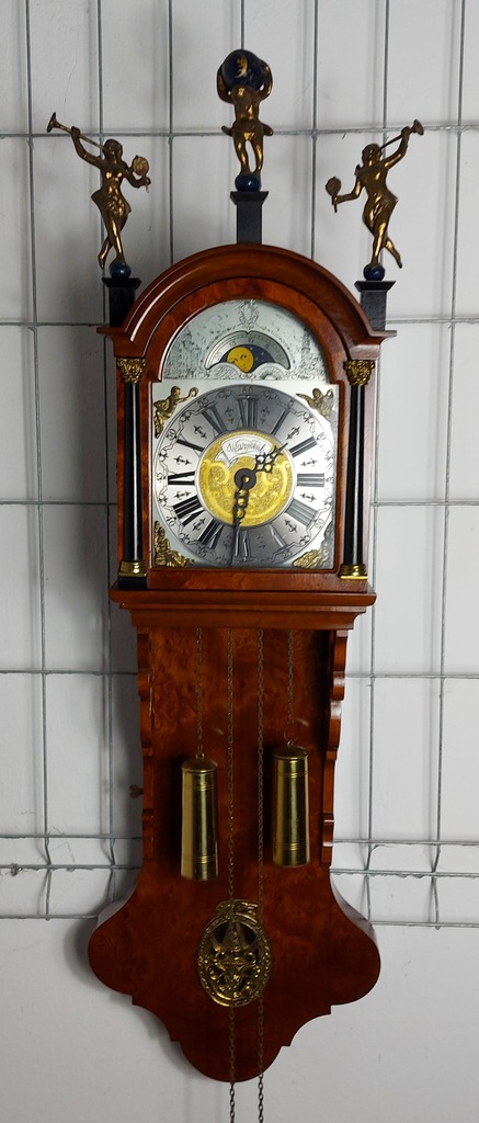 Piękny wielki zegar holenderski WUBA fazy księżyca - 13214218278 - oficjalne archiwum Allegro