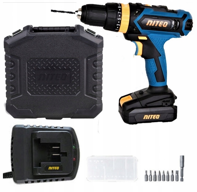 NITEO Wiertarko-wkrętarka UDAROWA Akumulatorowa 20V MAX AKUMULATOR WALIZKA - 13816217456 ...