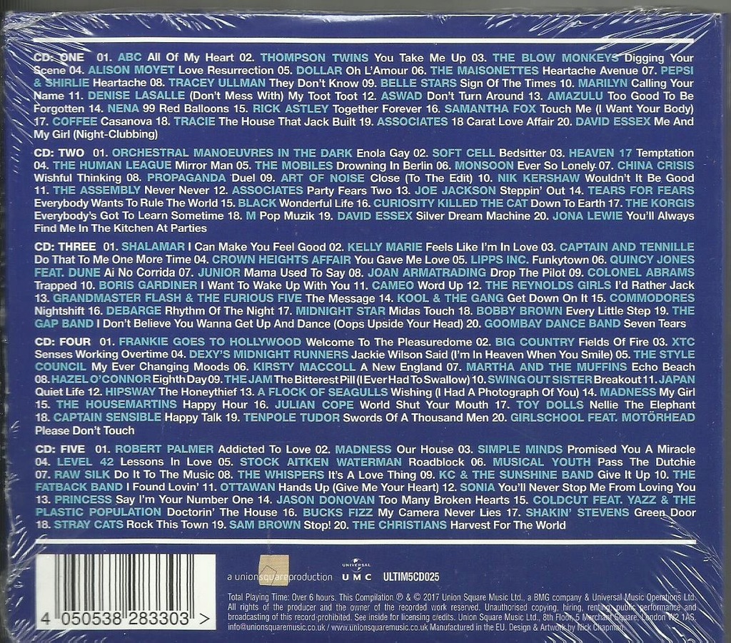 Купить Chartbusters 80-х (The Ultimate Collection), 5 компакт-дисков ...