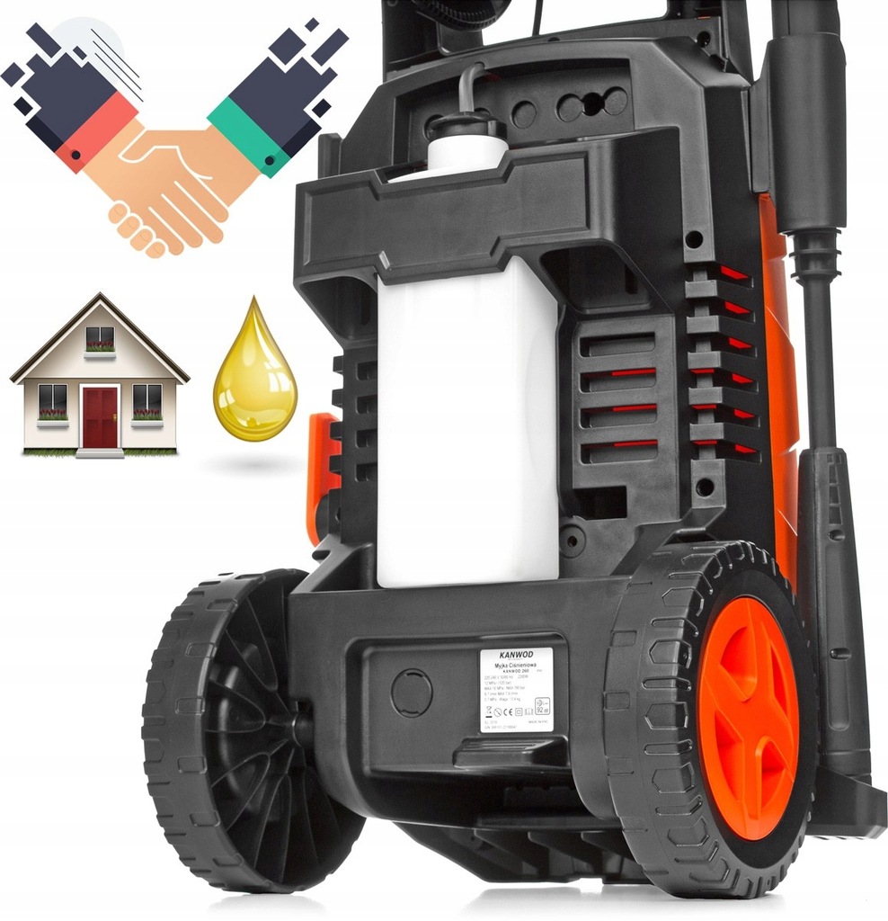 MYJKA CIŚNIENIOWA KANWOD 260 BAR FULL ZESTAW 2200W - 11958266511 - oficjalne archiwum Allegro