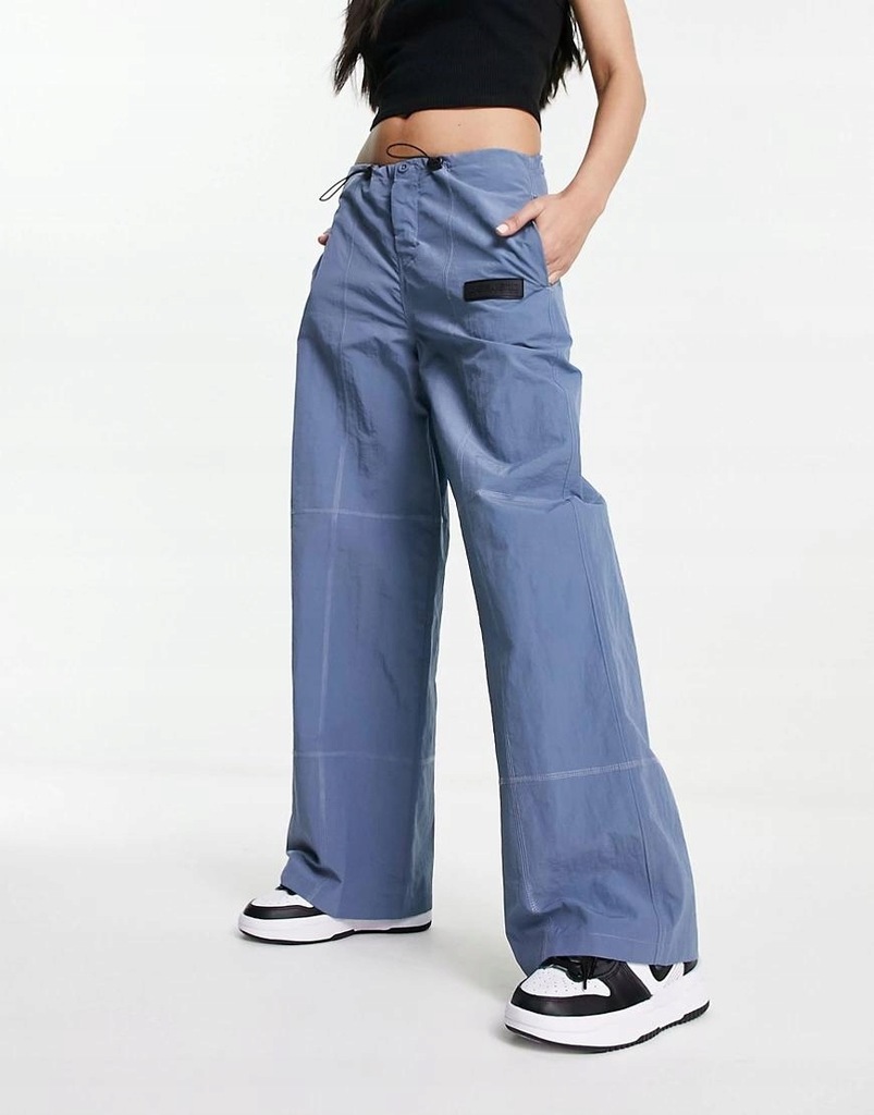 NIEBIESKIE SPODNIE SZEROKIE NOGAWKI LOGO ZAMEK 61Q NH2__XL - 15348313911 - oficjalne archiwum ...