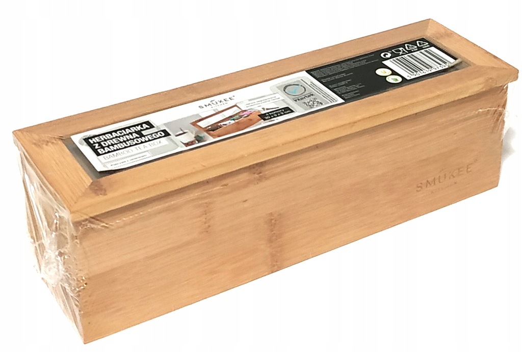 Smukee Pudełko bambusowe na herbatę herbaciarka - 13270666651 ...