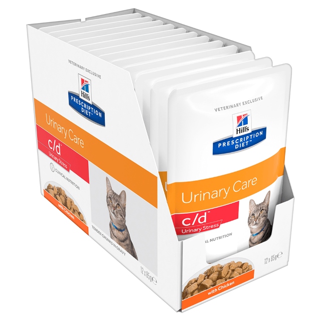 Hill's PD FELINE C/D Urinary Stress kurczak 12x85g - 10751217855 - oficjalne archiwum Allegro