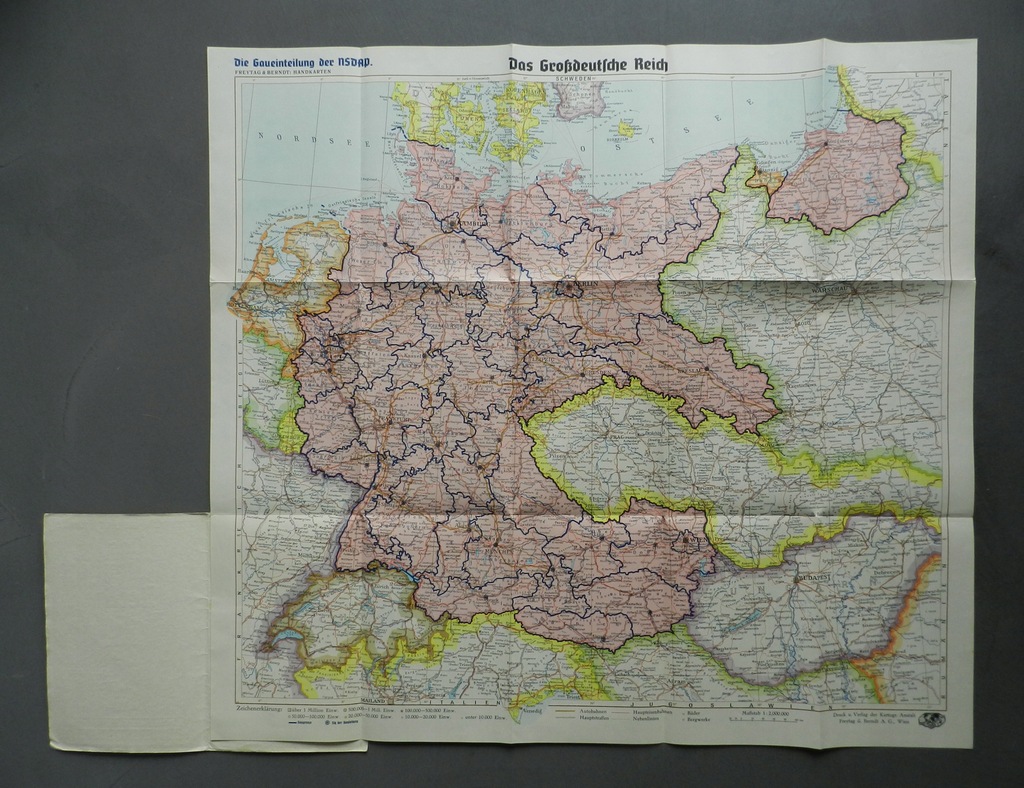 MAPA NSDAP - III RZESZA NIEMCY / POLSKA - 1938 ! - 11429696000 ...