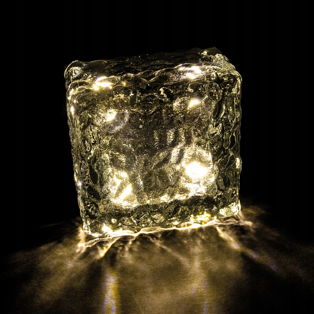 Lampa solarna najazdowa szklana kostka lodu 10x10 - 13433181631 - oficjalne archiwum Allegro