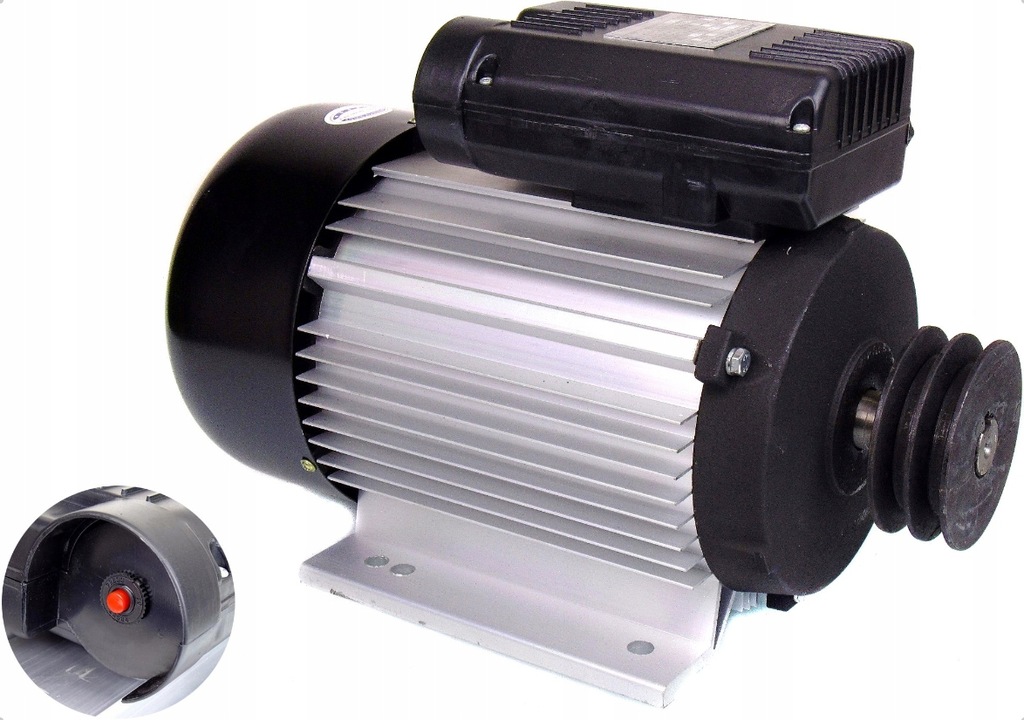 SILNIK 230v 3kw 2850r+KOŁO elektryczny 1 fazowy - 8504431708 - oficjalne archiwum Allegro