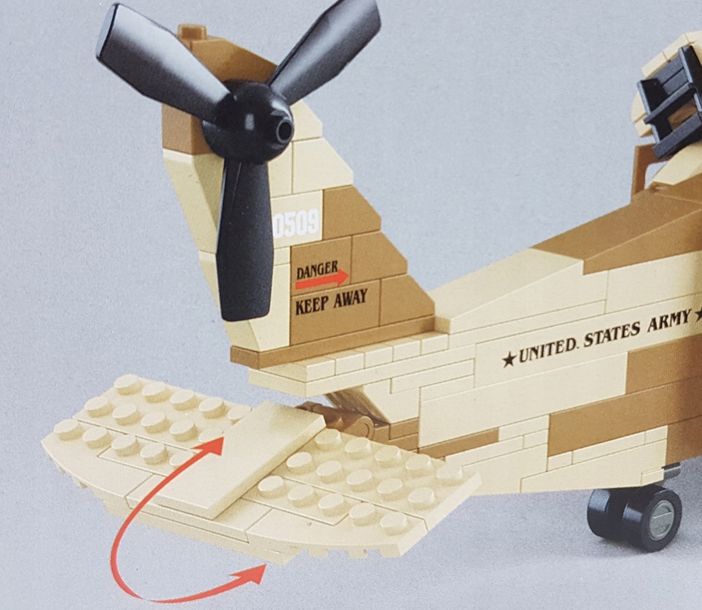 KLOCKI HELIKOPTER WOJSKOWY 439 el (nie LEGO, COBI) - 7668023582 ...