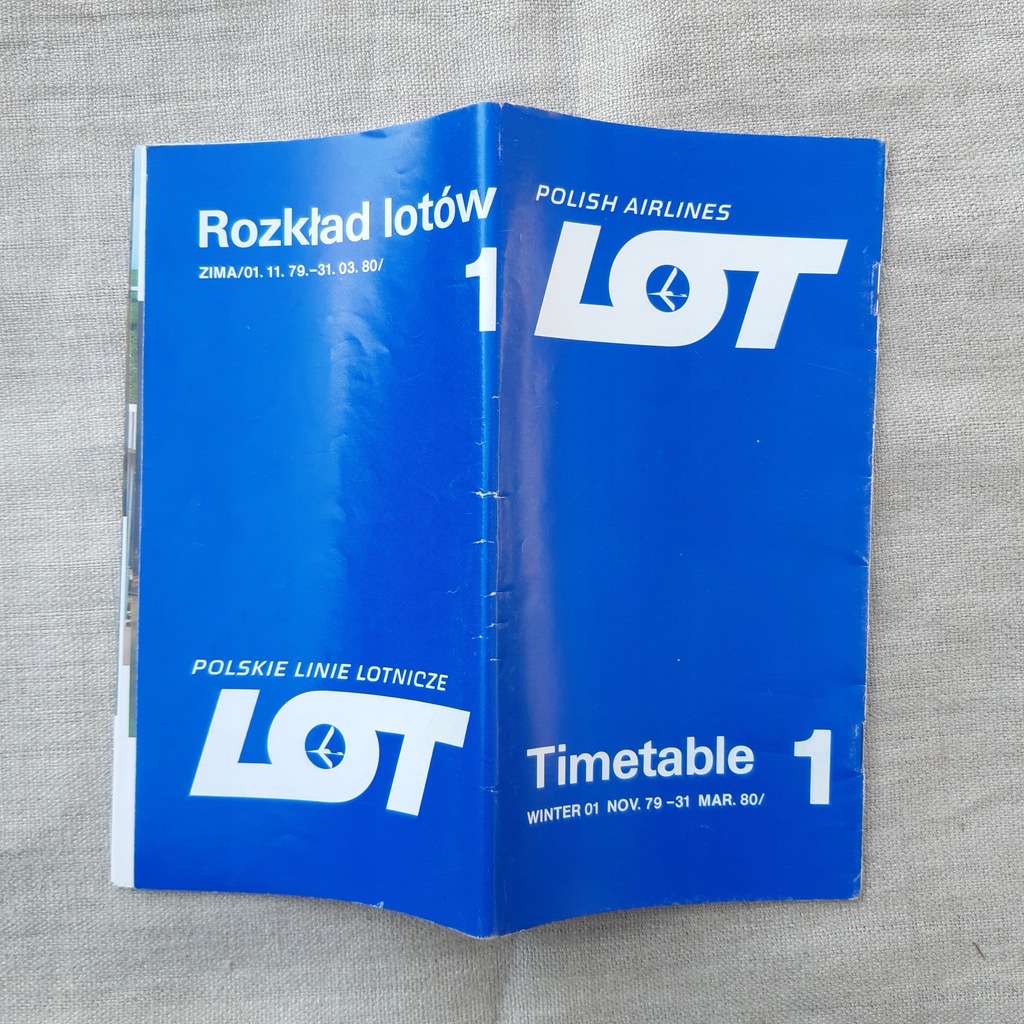 ROZKŁAD LOTÓW 1980 1 LOT REKLAMA - 9204134382 - oficjalne archiwum Allegro