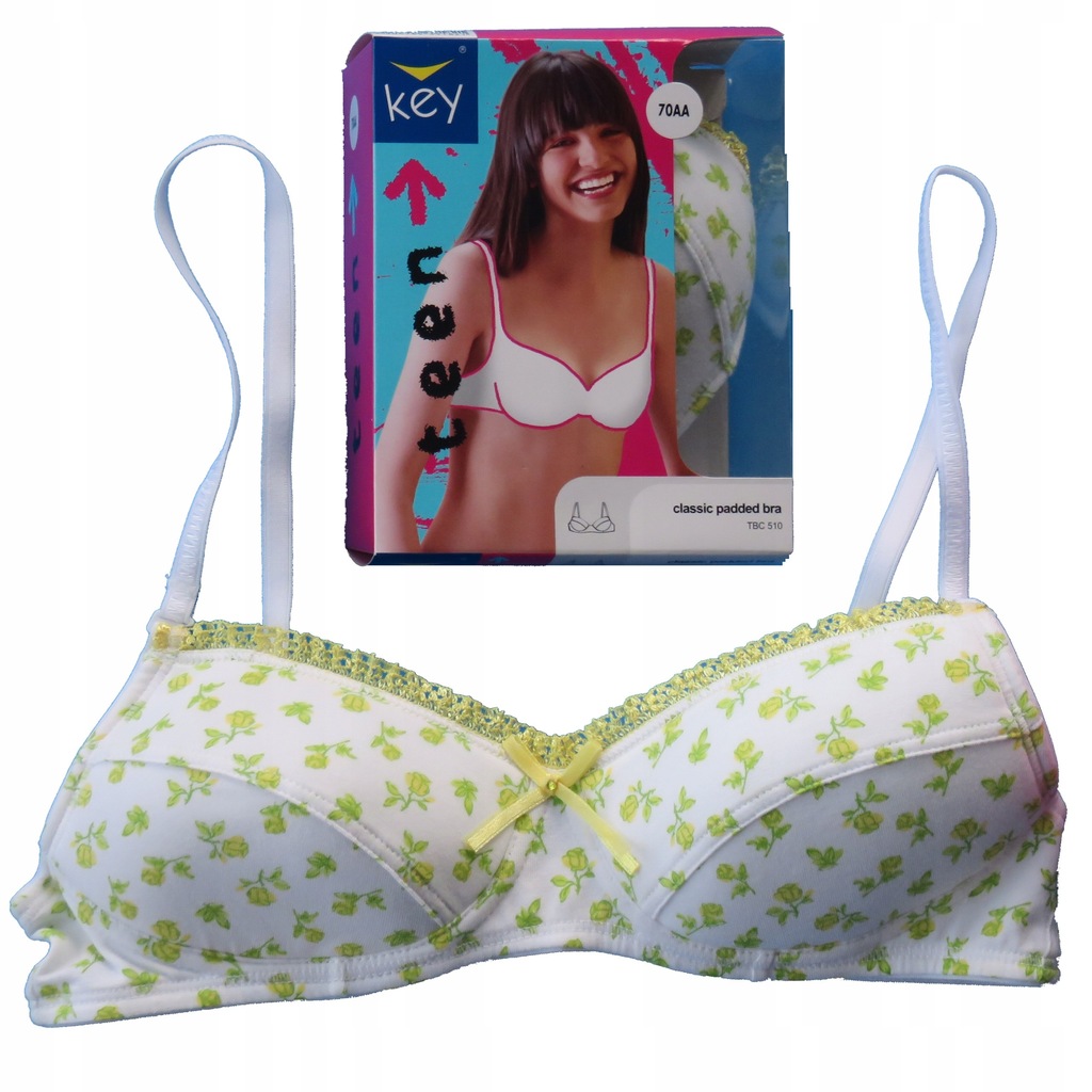 KEY biustonosz młodzieżowy TBC510 bia/żółty 75AA - 7590747825 - oficjalne archiwum Allegro