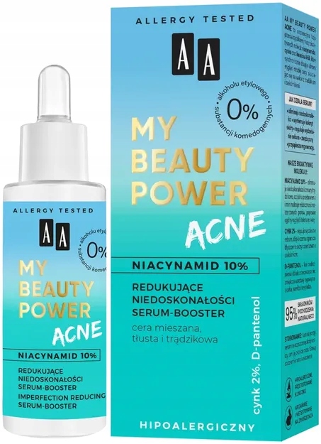 SERUM BOOSTER NA NIEDOSKONAŁOŚCI Z KWASAMI CYNKIEM I WIT.B3 NA ...