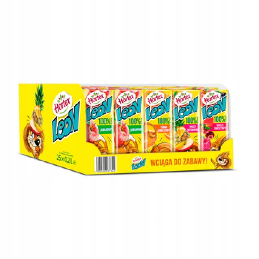 HORTEX LEON MIX 4 SMAKI SOK 100% 0.2L X 25SZT - 9689807035 - oficjalne ...
