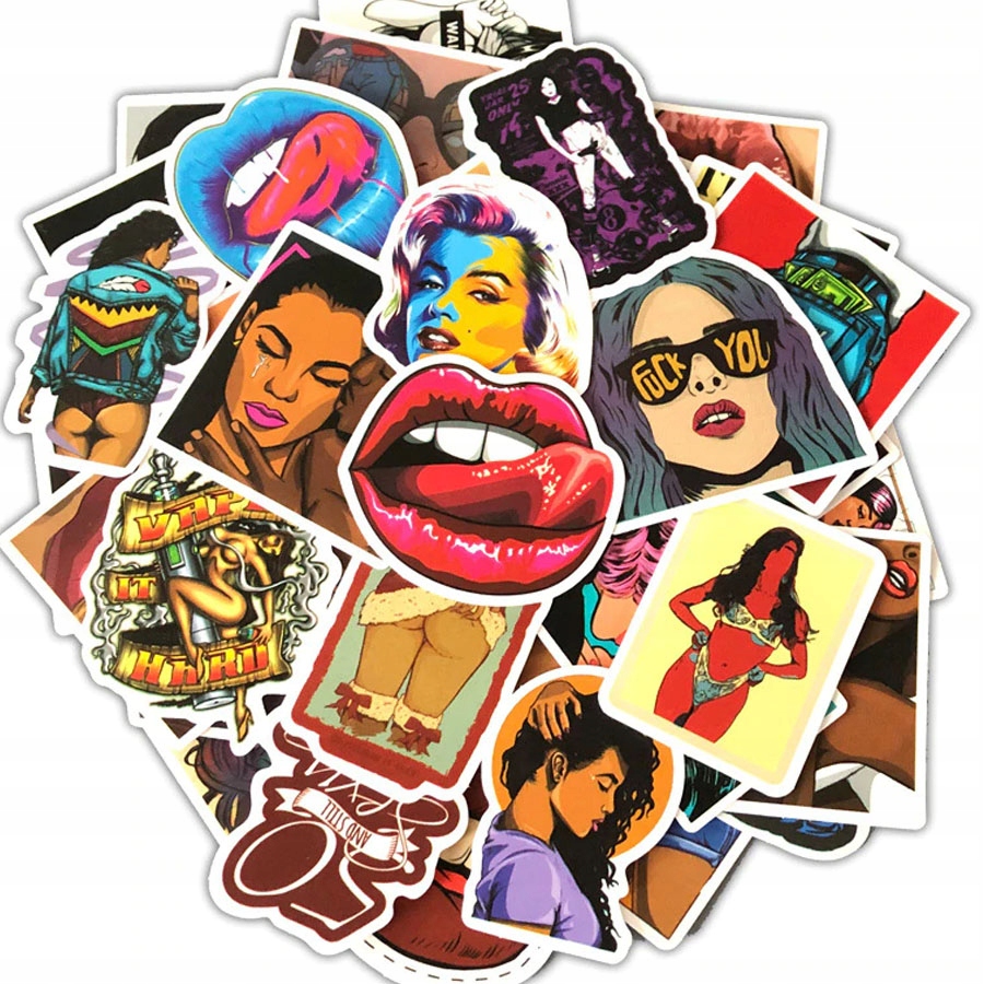 pvc naklejki 50szt Vulgar Sexy GIRLS sticker bomb - 8885223824 ...