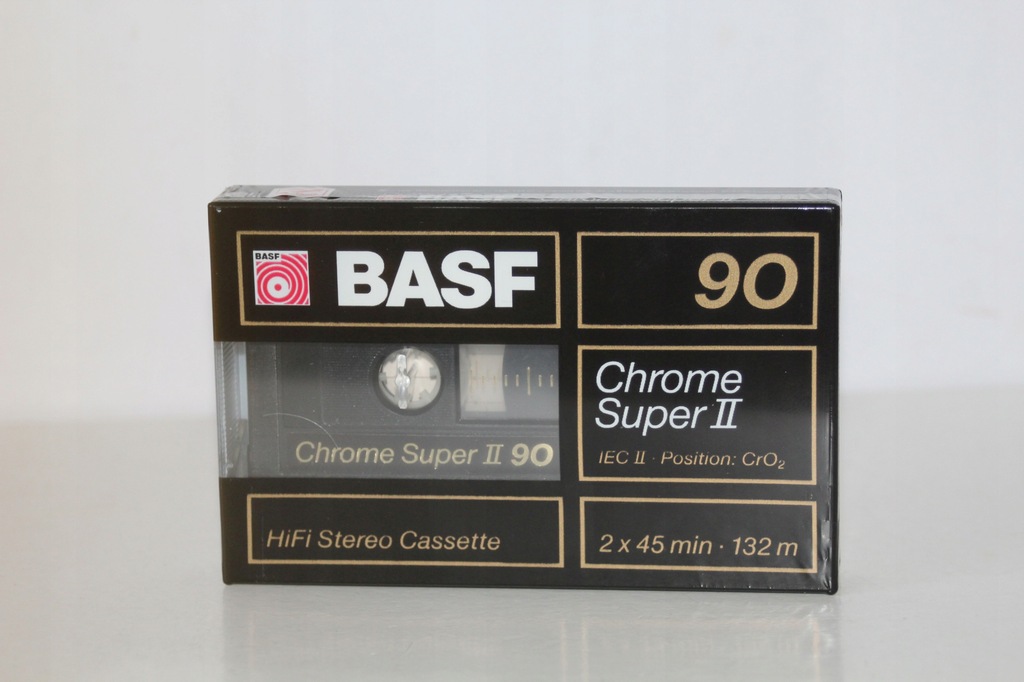 KASETA MAGNETOFONOWA BASF CHROME SUPER II 90 - 15449648344 - oficjalne archiwum Allegro