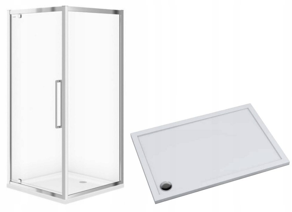 NIEMIECKA kabina prysznicowa 70x90 + brodzik niski - 13447667294 ...