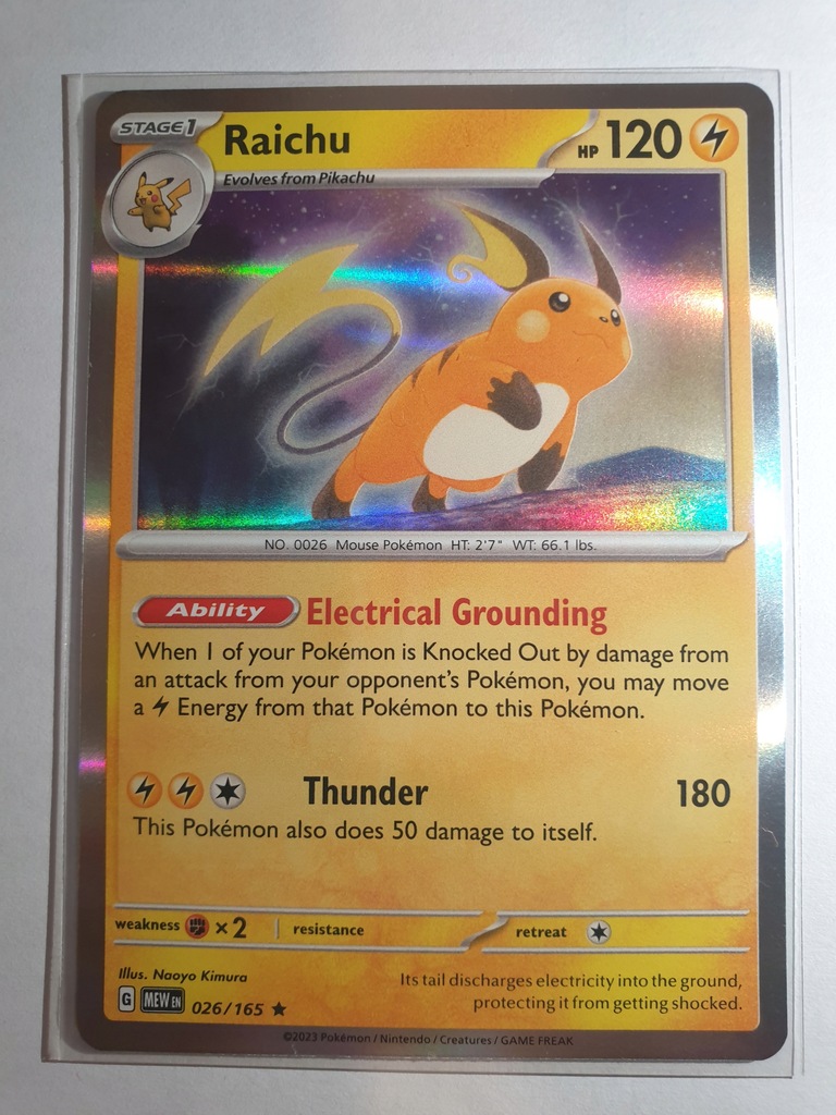 KARTA POKEMON TCG RAICHU 026 /165 - 14440933294 - oficjalne archiwum ...