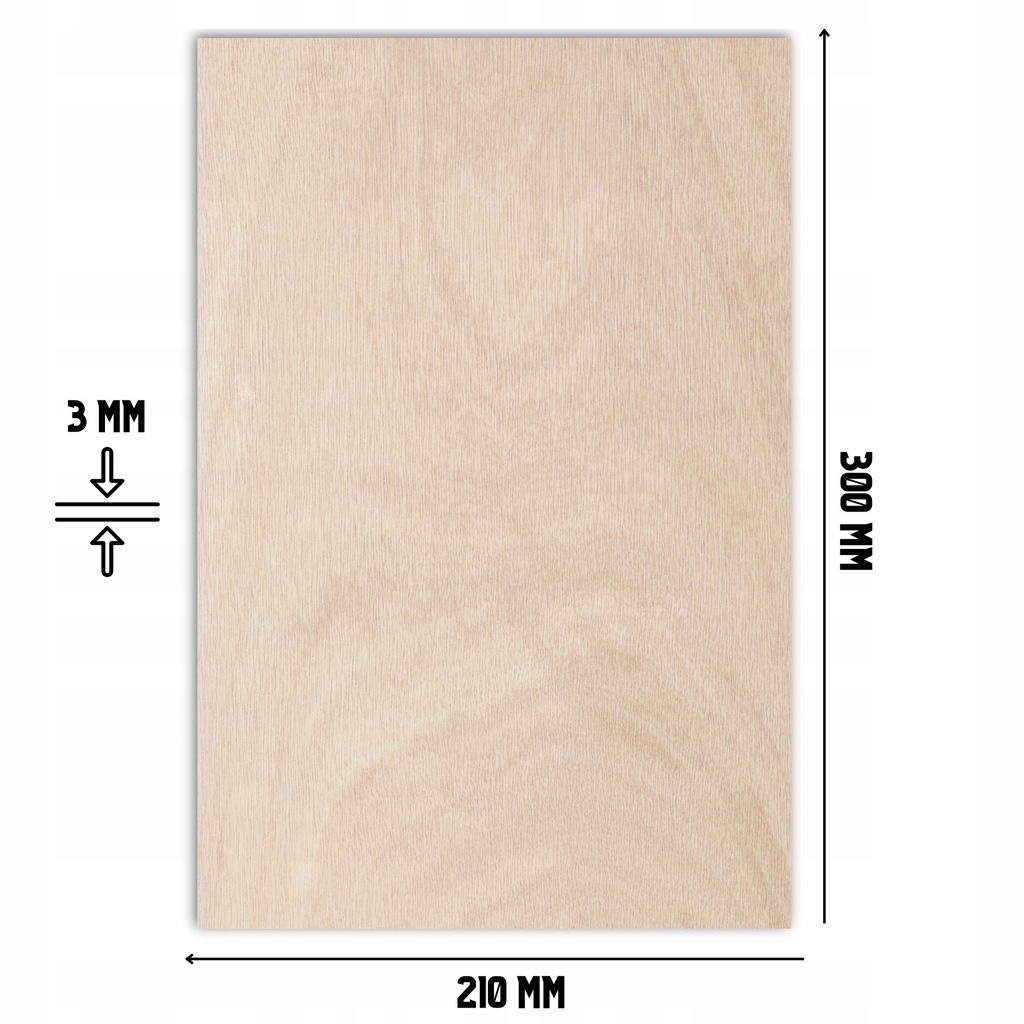SKLEJKA 3MM DO LASERA KLASA 1 FORMATKA A4 1 SZTUKA - 12335874977 - oficjalne archiwum Allegro